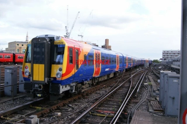 PHOTO CLASS 458 Juniper Or 5-Jop 5-Car Emu No 58 526 Departing Waterloo ...