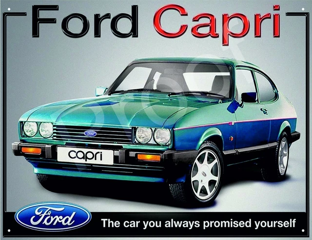 FORD CAPRI #S813 Sign 8 X 6" Garage Shed Aluminium Metal Vintage Car £5 ...
