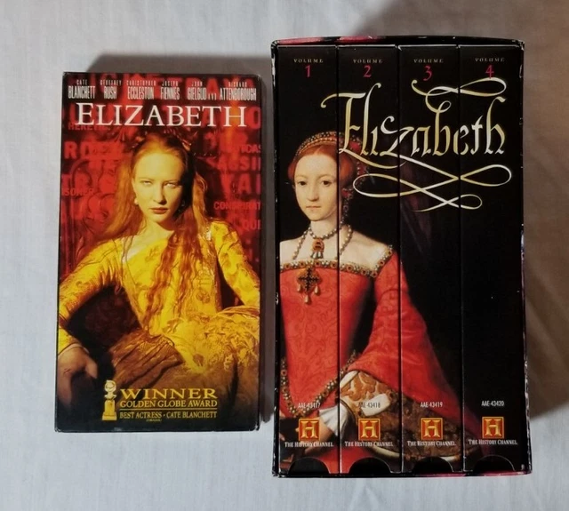 QUEEN ELIZABETH I 1st VHS History Channel 4 Video Box Set & 1998 Movie ...