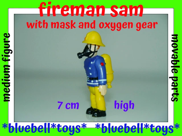 FIREMAN SAM FIGURE SAM in OXYGEN MASK Movable Action Figure Medium 6,5 ...