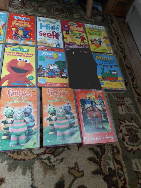 CBEEBIES VINAGE 90S Vhs Tapes Teletubbies Fimbles Pingu Sesame Street ...