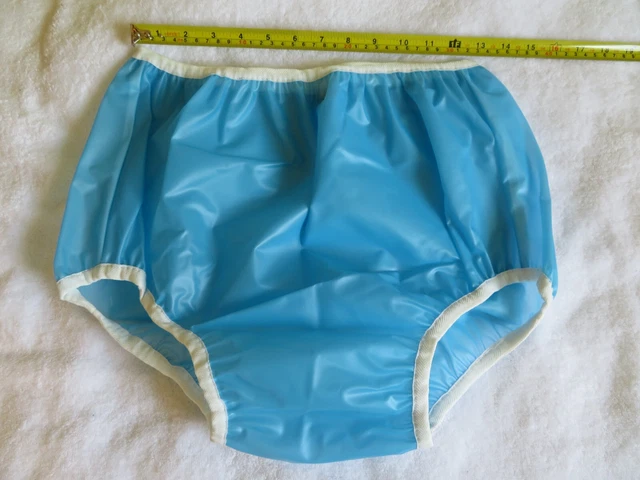ADULT BABY BRIGHT Blue Plastic Pants (Tpu) Size L Large 28"-35" Waist ...