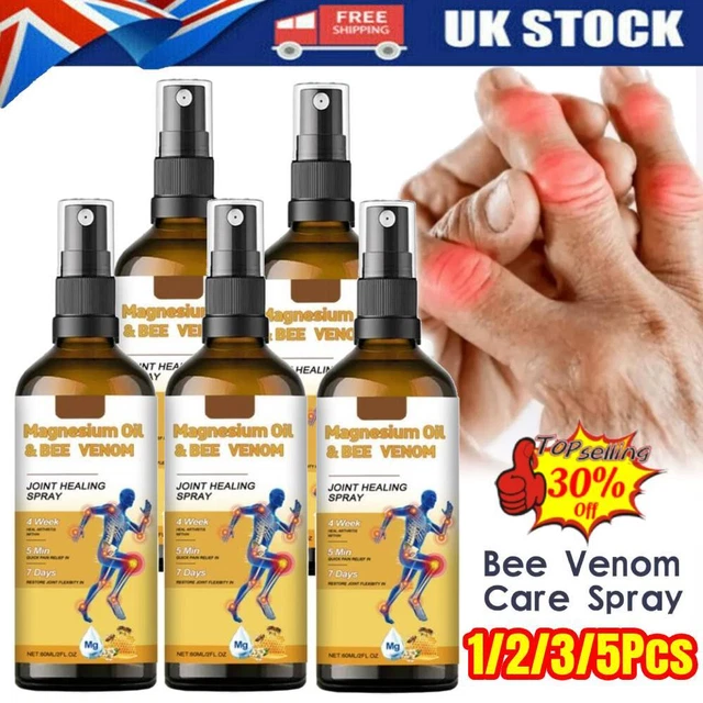 1~5X MAGNESIUM OIL Bee-Venom Joint-Healing Spray, Bee-Venom Spray UK ...