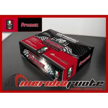 COPPIA DISTANZIALI DA 12mm PROMEX MADE IN ITALY PER PEUGEOT 307 4x108 c ...