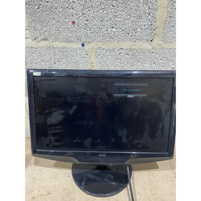 AOC TFT185W80PS FLAT Panel LCD Monitor Black 18.5" Wide Screen Compact ...