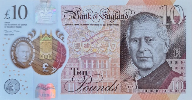 NEW KING CHARLES Bank Note £10 HB01 £15.00 - PicClick UK