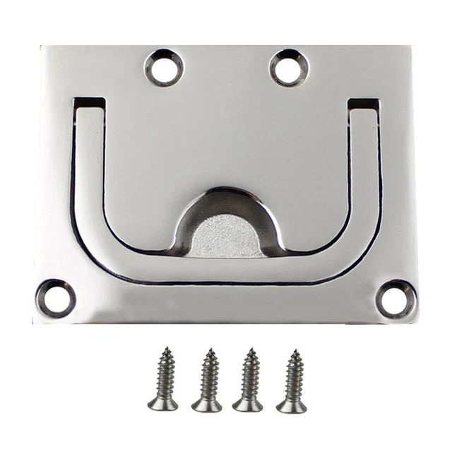 BOAT FLUSH PULL Hatch Latch Mount Door Square Handle Floor Yacht £17.25 ...