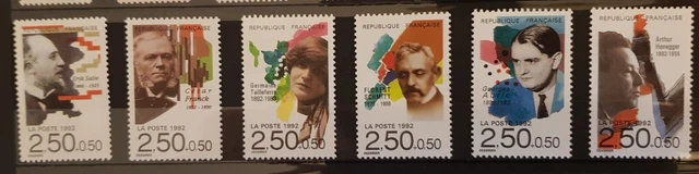 6 TIMBRES FRANCE Personnages célèbres 1992 - Série complète NEUF** n°2747 à 2752 EUR 2,25 ...