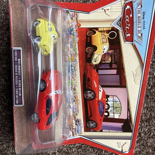 DISNEY PIXAR WORLD Of Cars Movie Moments Luigi & Ferrari F430 2 Pack ...
