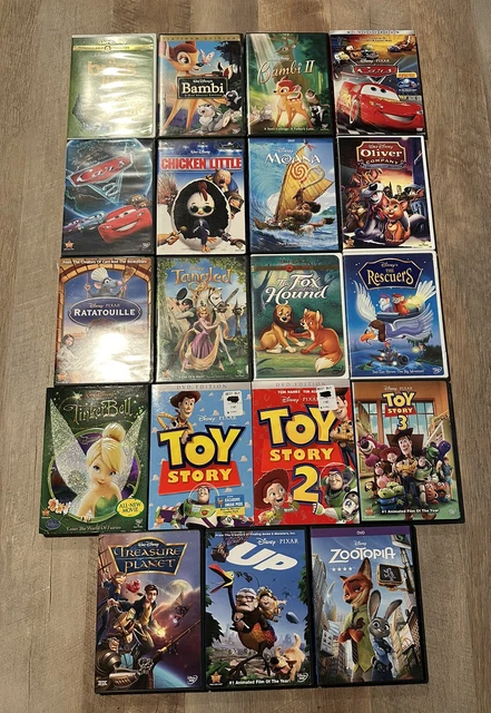 WALT DISNEY PIXAR DVD Movie Lot of 19 Animated Cartoon Family Kids ...
