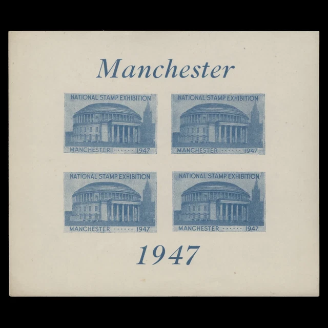 GREAT BRITAIN 1947 National Stamp Exhibition, Manchester souvenir ...