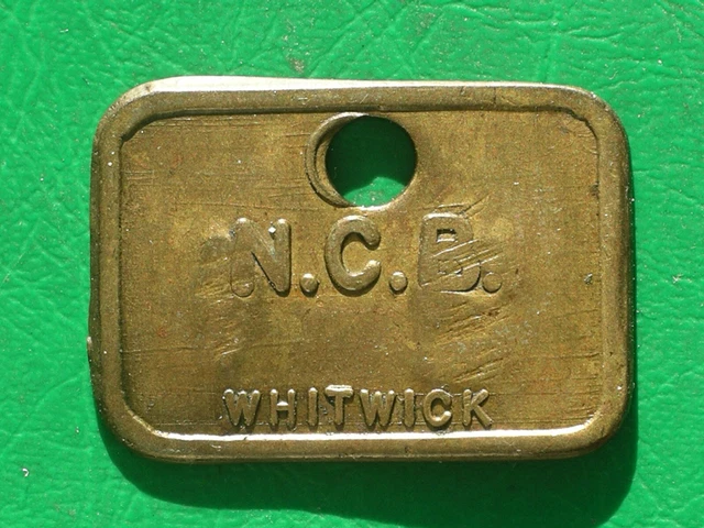 WHITWICK COLLIERY N.LEICS. brass embossed NCB pit check miners coal ...