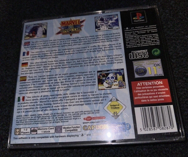 MARVEL VS CAPCOM Clash Of The Super Heroes Ps1 Playstation 1 Complete ...