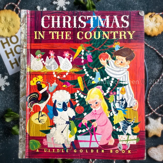 VINTAGE LITTLE GOLDEN book Christmas in the Country 1edition 1950 ...