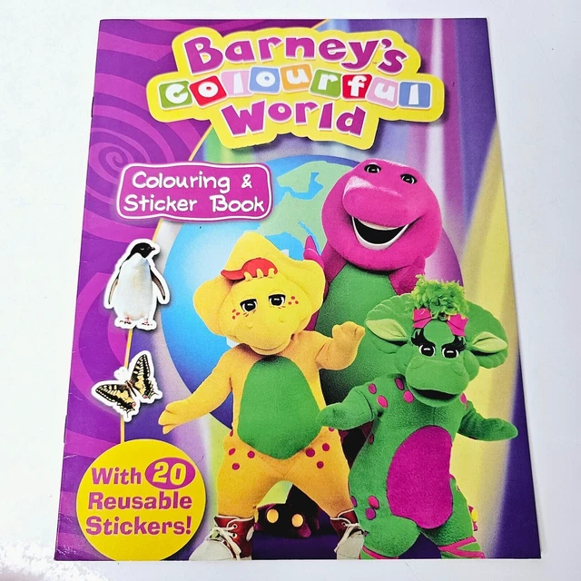 BARNEY'S COLOURFUL WORLD Colouring Book no stickers included £11.61 ...