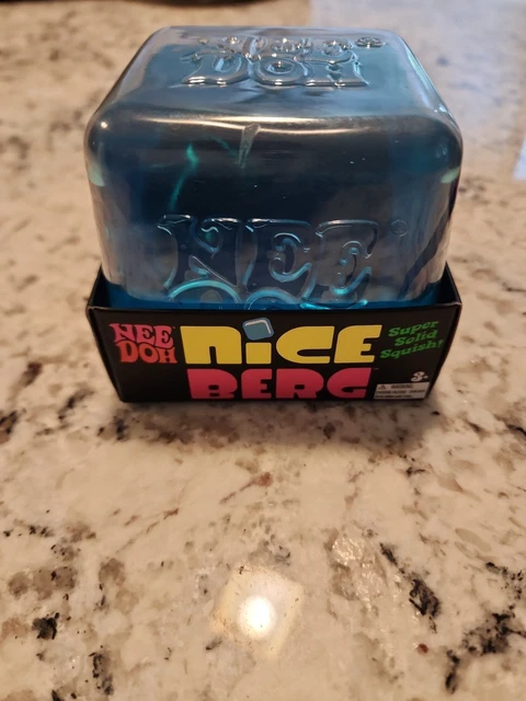 SCHYLLING NEEDOH NICE Berg Blue Giant Nee Doh Solid Squish Cube Ice ...