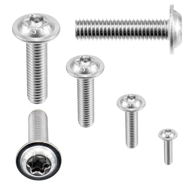 LINSENKOPFSCHRAUBEN FLANSCH DIN ISO 7380-2 Torx Edelstahl A2 V2A M3 M4 M5 M6 M8 EUR 4,30 ...