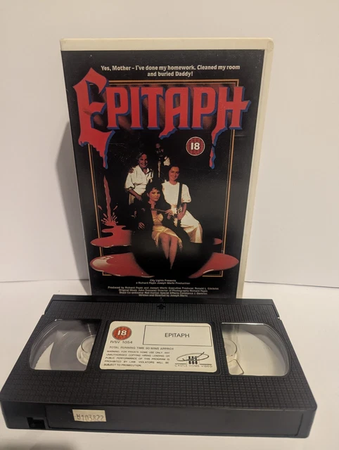 EPITAPH RARE HORROR / SLASHER Big Box VHS VIDEO Tape UK 1980s Vintage ...
