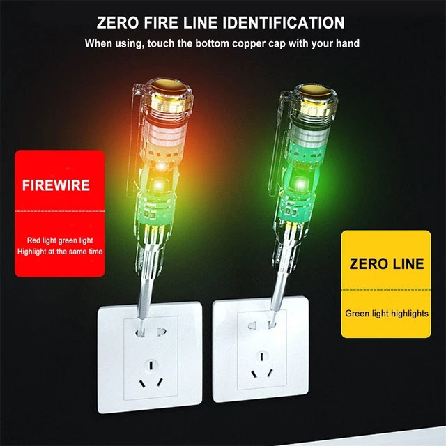 LED AC ELECTRIC Voltage Power Detector Sensor Tester Non-Contact Pen 70 ...