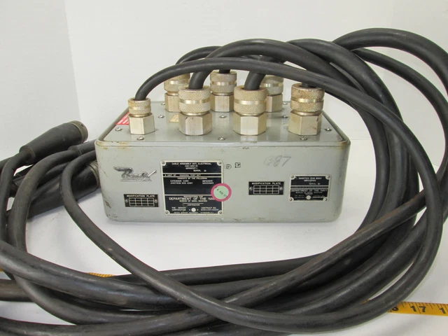 VINTAGE AVIATION AIRCRAFT Airplane Space Bendix Junction Box w Cables ...