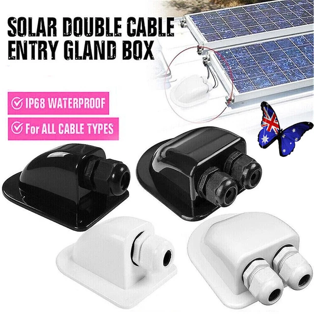 CARAVAN SOLAR CAR Junction Box Camper Roof Wire Cable Entry Gland Box ...