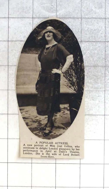 1921 NEW PORTRAIT Of Miss Josie Collins, Sybil, Daly's Theatre EUR 7,22 ...