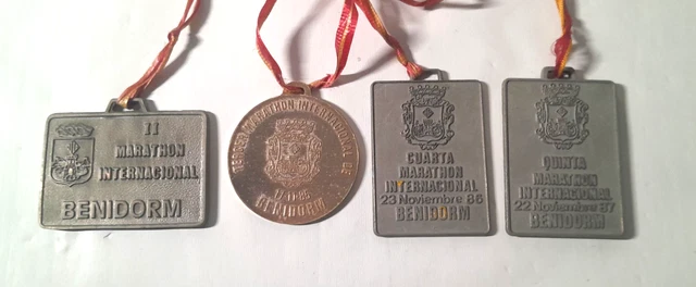 BENIDORM MARATHON FINISHERS Medals 1984 - 1987 x 4 £18.29 - PicClick UK
