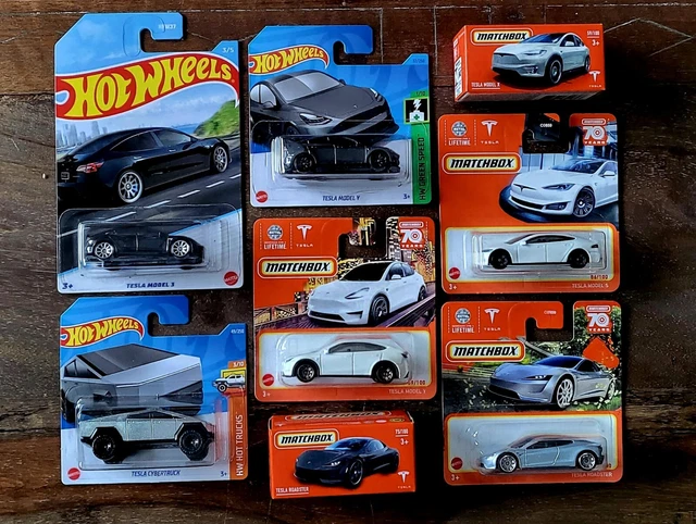 * COLLEZIONE TESLA - CYBERTRUCK ROADSTER MODEL S X Y 3 - Hot Wheels ...