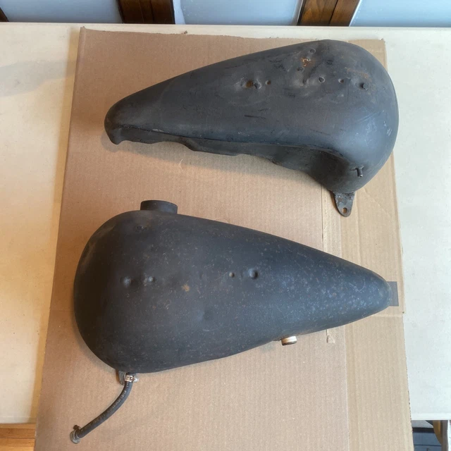 HARLEY DAVIDSON SHOVELHEAD Panhead Split Gas Tanks Tank & Petcock ...