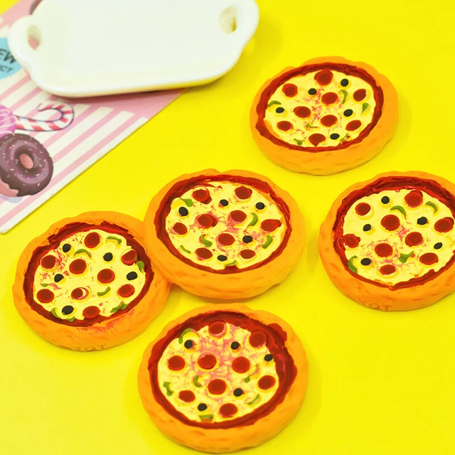 5PCS DOLLHOUSE SIMULATION Pizza Model Dollhouse Mini Food Toy Dolls ...
