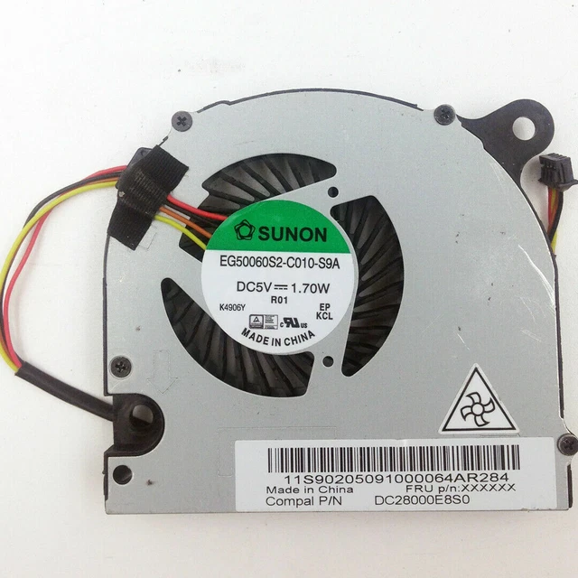 VENTILATEUR CPU FAN Lenovo C260 10160 FRP p/n: 01EF091 DC28000HHS0 ...