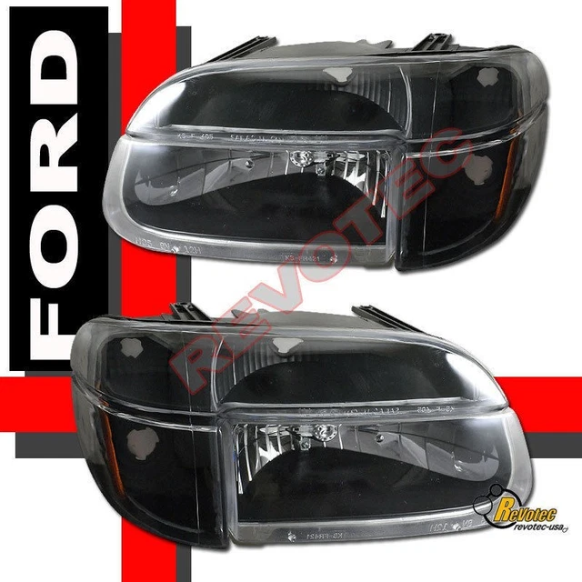 98-01 FORD EXPLORER Black Headlights Corner Signal Parking + Tail ...