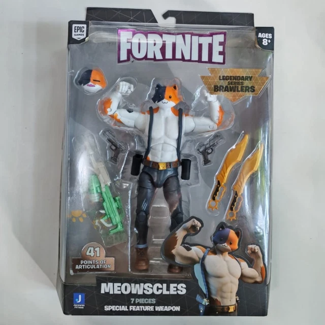 FORTNITE MEOWSCLES LEGENDARY Series Brawlers Epic Games Figure Jazwares ...