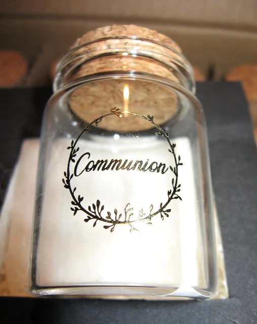 21 PETITS POTS en verre avec bouchon liege et "communion" EUR 18,00 - PicClick FR