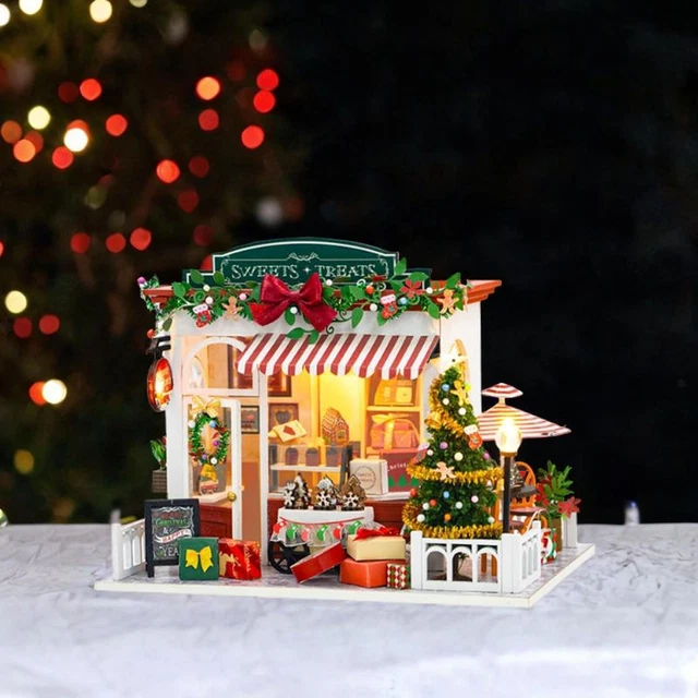 DIY MINIATURE DOLLHOUSE Mini House Building Kits Desktop Decor with ...
