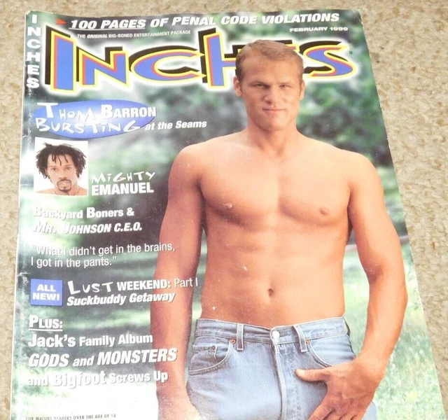 VINTAGE RARE FEB 1999 Inches Playgirl Gay Fitness Mens Magazines Vgc $8 ...