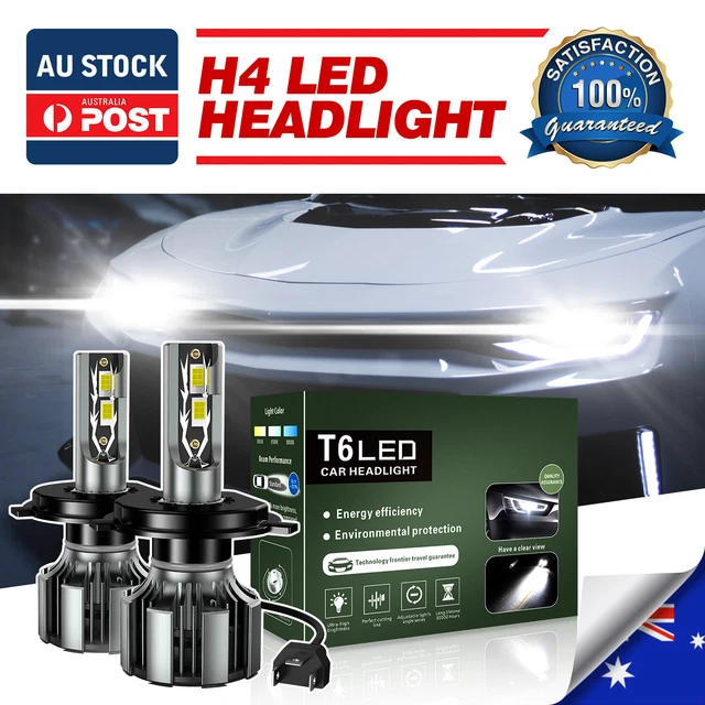 H4 HB2 LED Headlight Globes Bulbs Kit Replace Halogen 780W 3500000LM ...