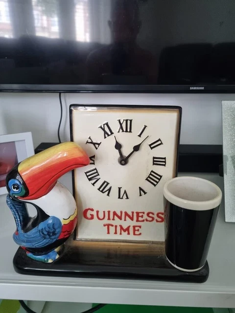 VINTAGE GUINNESS TOUCAN Clock - Rare Collectible, Excellent Condition £ ...