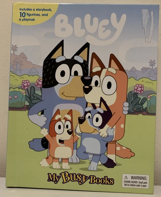 BLUEY MY BUSY Books With 10 Figurines Storybook & PlayMat - New £9.95 ...