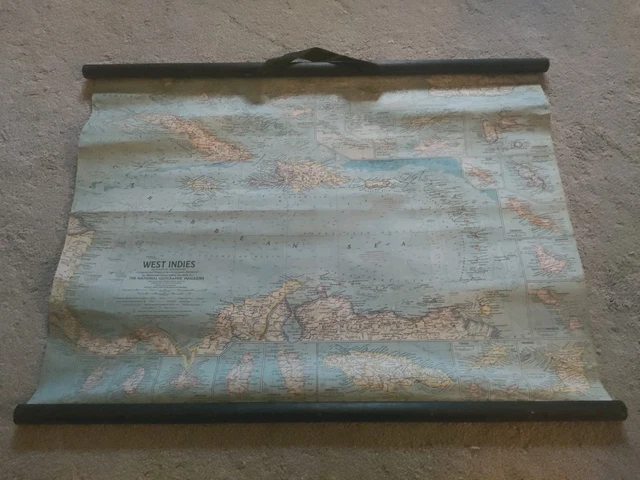 VINTAGE NATIONAL GEOGRAPHIC Magazine, Old School, Paper Map, West ...