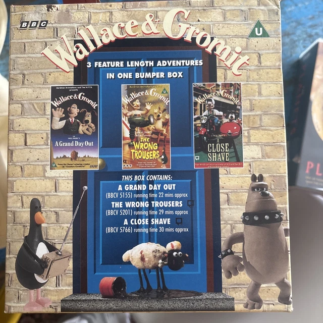 RARE WALLACE & Gromit Trilogy VHS Video Box Set Aardman BBC 1995 £10.80 ...
