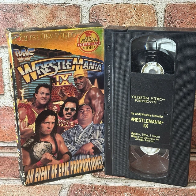 WRESTLEMANIA IX 9 VHS Tape Used Coliseum RARE HTF WWE WWF Wrestling £52.27 - PicClick UK