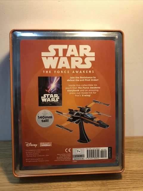 DISNEY STAR WARS The Force Awakens BB8 Tin Make Your Own X-Wing New ...