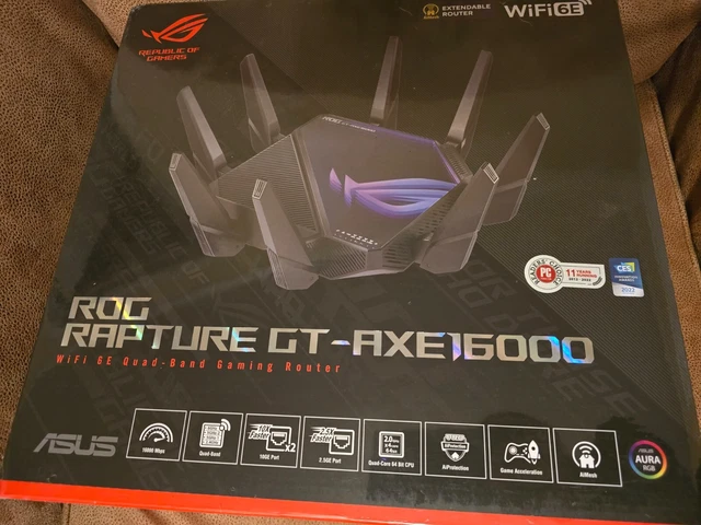 ASUS ROG RAPTURE GT-AXE16000 Quad-Band Wi-Fi 6E Gaming Router $450.00 ...