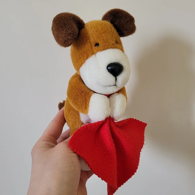 KIPPER THE DOG Plush Soft Toy Mick Inkpen 2000 red blanket beanie 8 ...