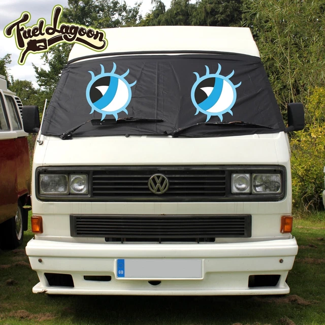 VW T25 FRONT Window Screen Cover Camper Van Black Out Blind Wrap Eyes ...