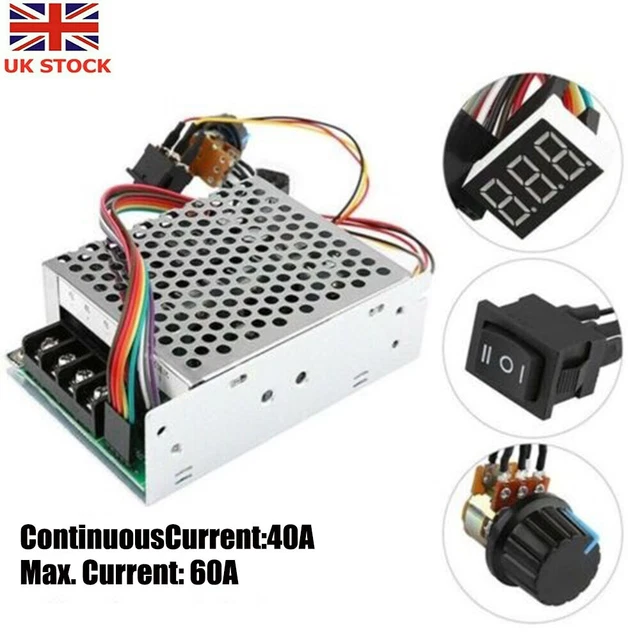 60a Pwm Brushed Dc Motor Speed Controller Cw Ccw Reversible Switches 122436v £995 Picclick Uk