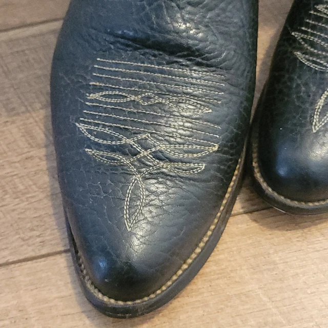 MORGAN AND MILLER Western Cowboy Boots Mens Size 9 D Black Leather £75. ...