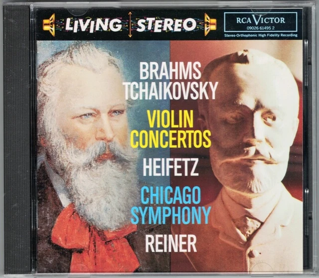 JASCHA HEIFETZ BRAHMS TCHAIKOVSKY Violin Concerto RCA Living Stereo Fritz REINER EUR 24,99 ...