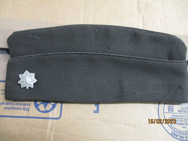 GENUINE WW2 US army officer [major rank] garrison cap good aged wear ...